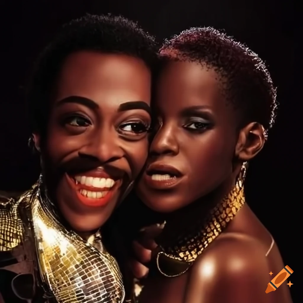 Musicians playing in a disco band on Craiyon