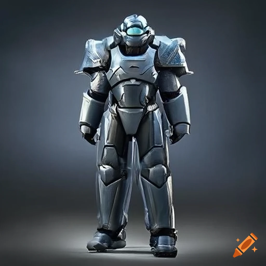 Power armor made of obsidian crystals with jet pack turbines on Craiyon