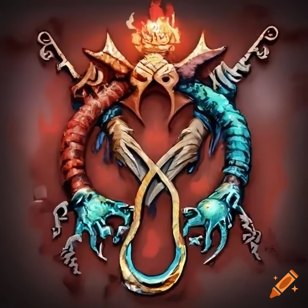 Dungeons and Dragons party emblem for BBQ on Craiyon