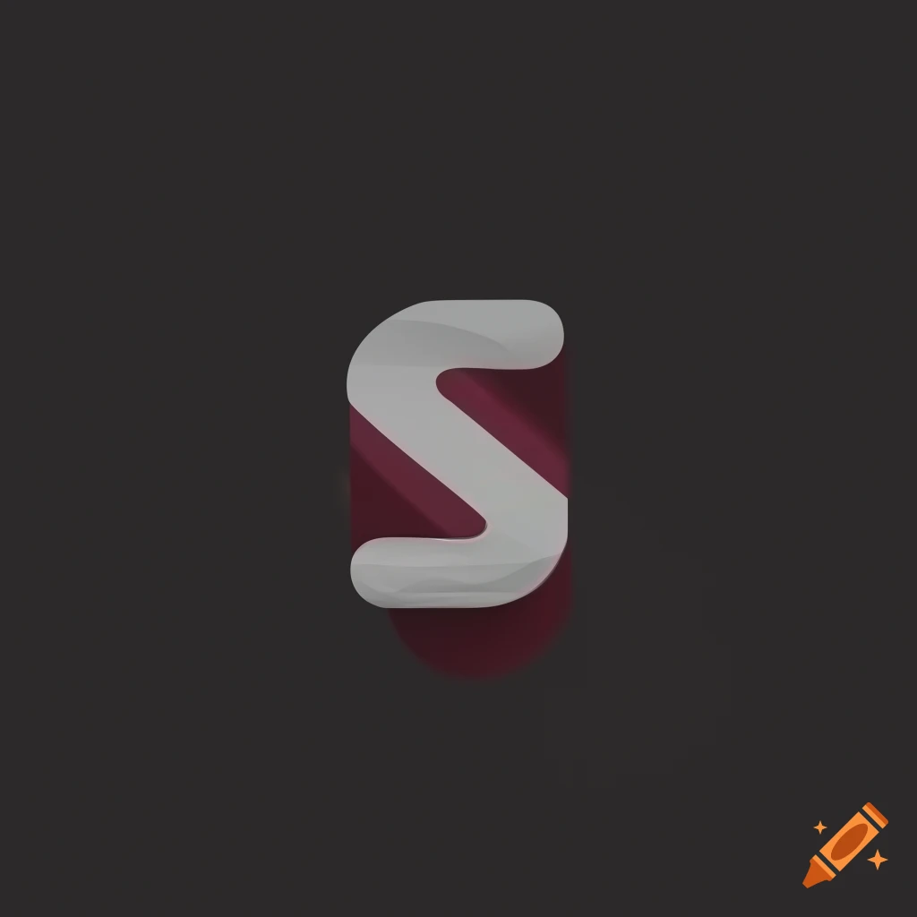 Simple grey and maroon letter s logo on Craiyon