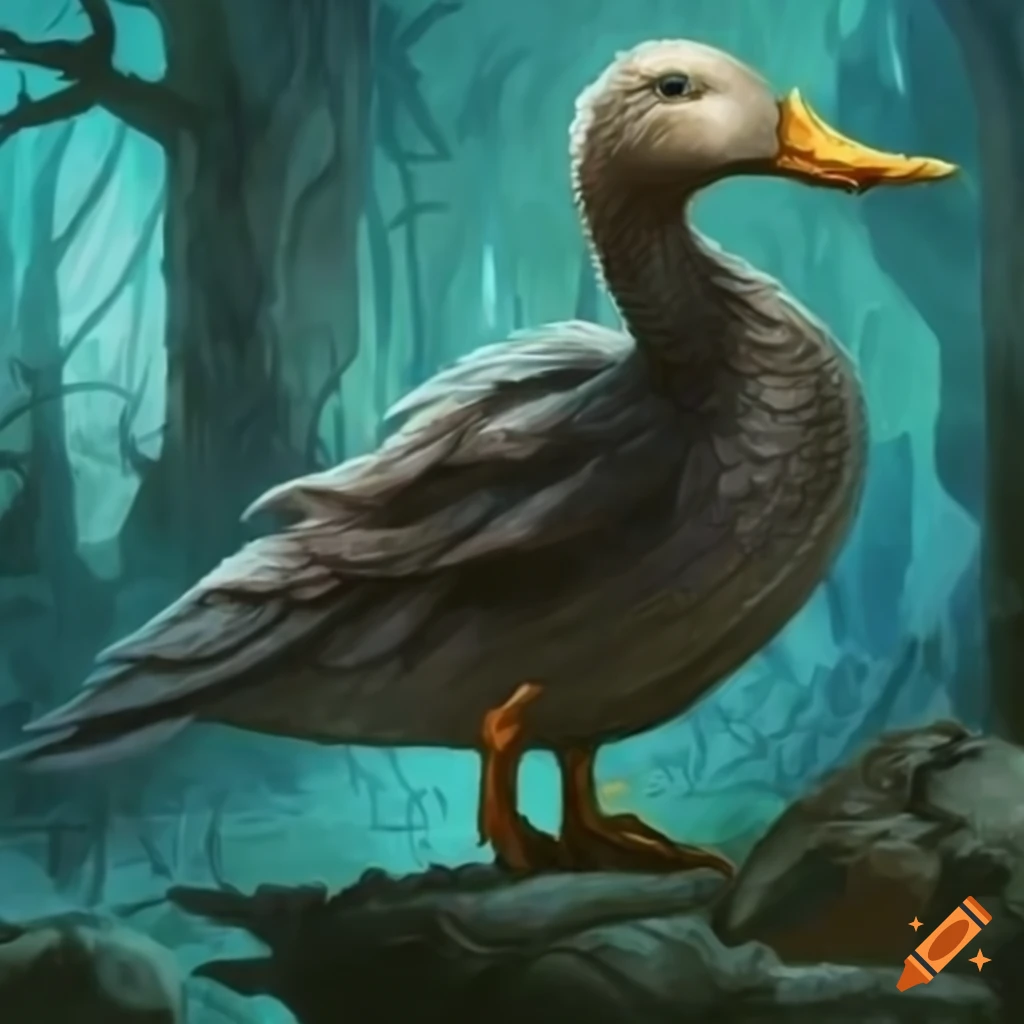Intricately detailed mythical duck creature from Magic: The Gathering ...