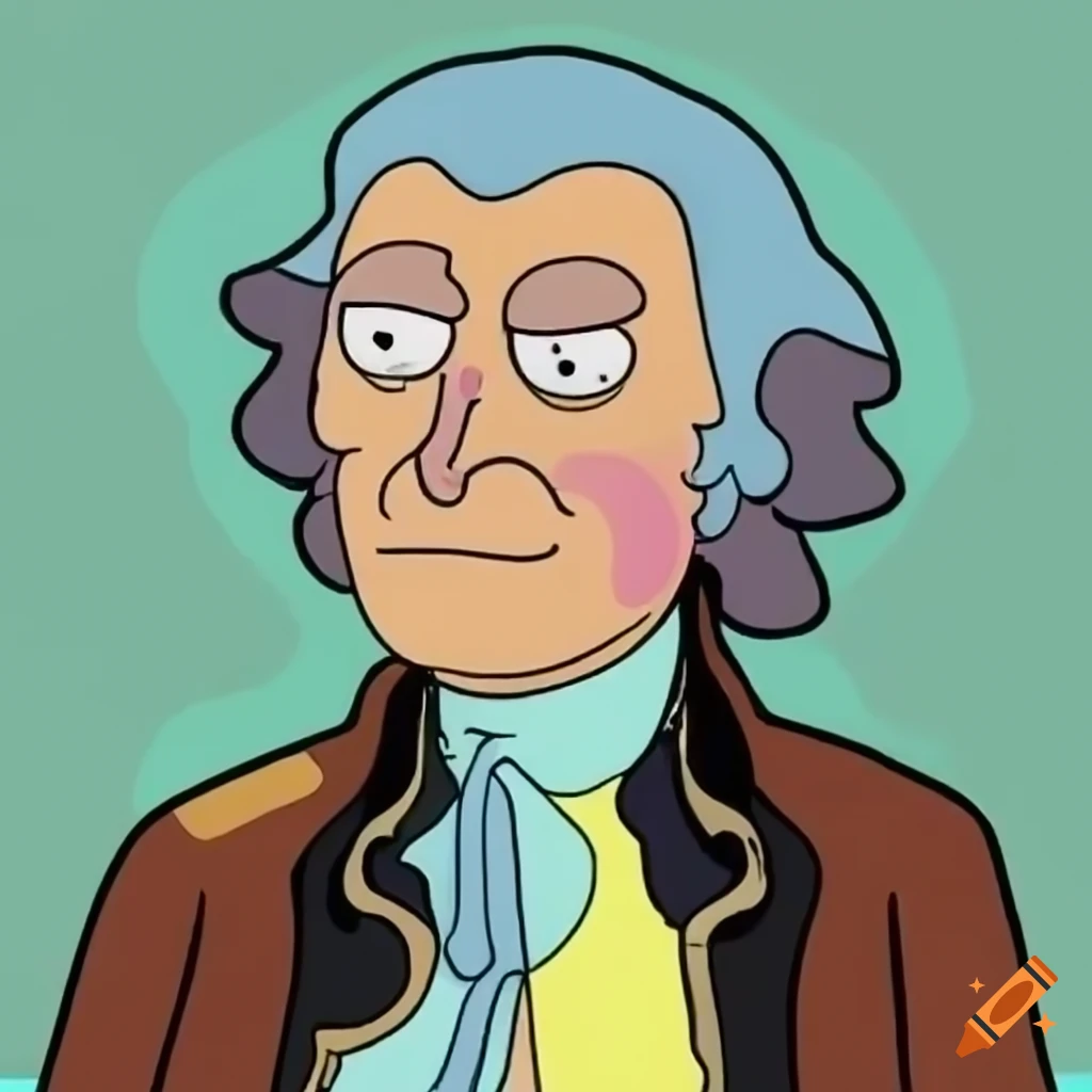 Thomas jefferson's presidential portrait with a rick and morty twist on ...