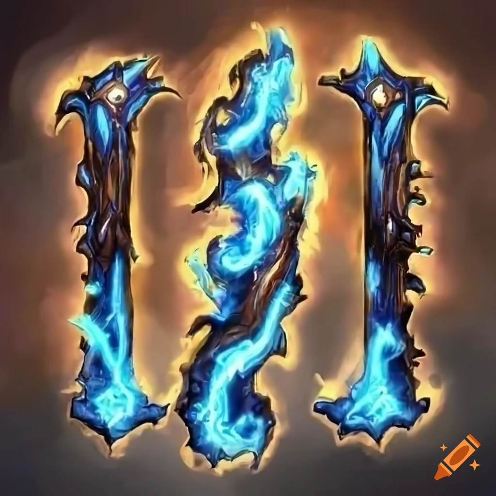 Legendary painted initial 'm' in starcraft style font on Craiyon