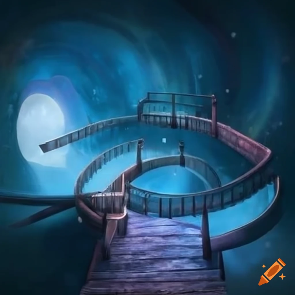 Floating broken stairs in the cosmos in a fantasy setting on Craiyon
