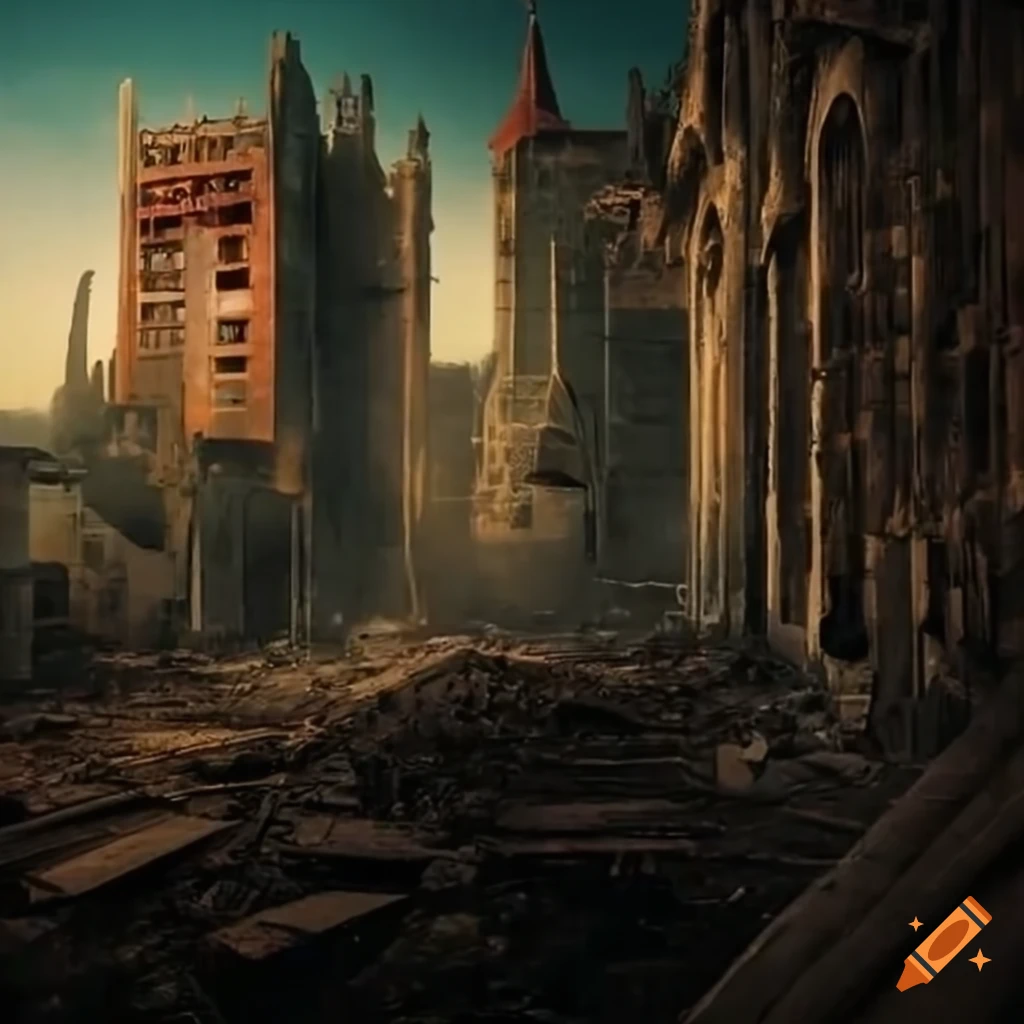 Abandoned city on Craiyon