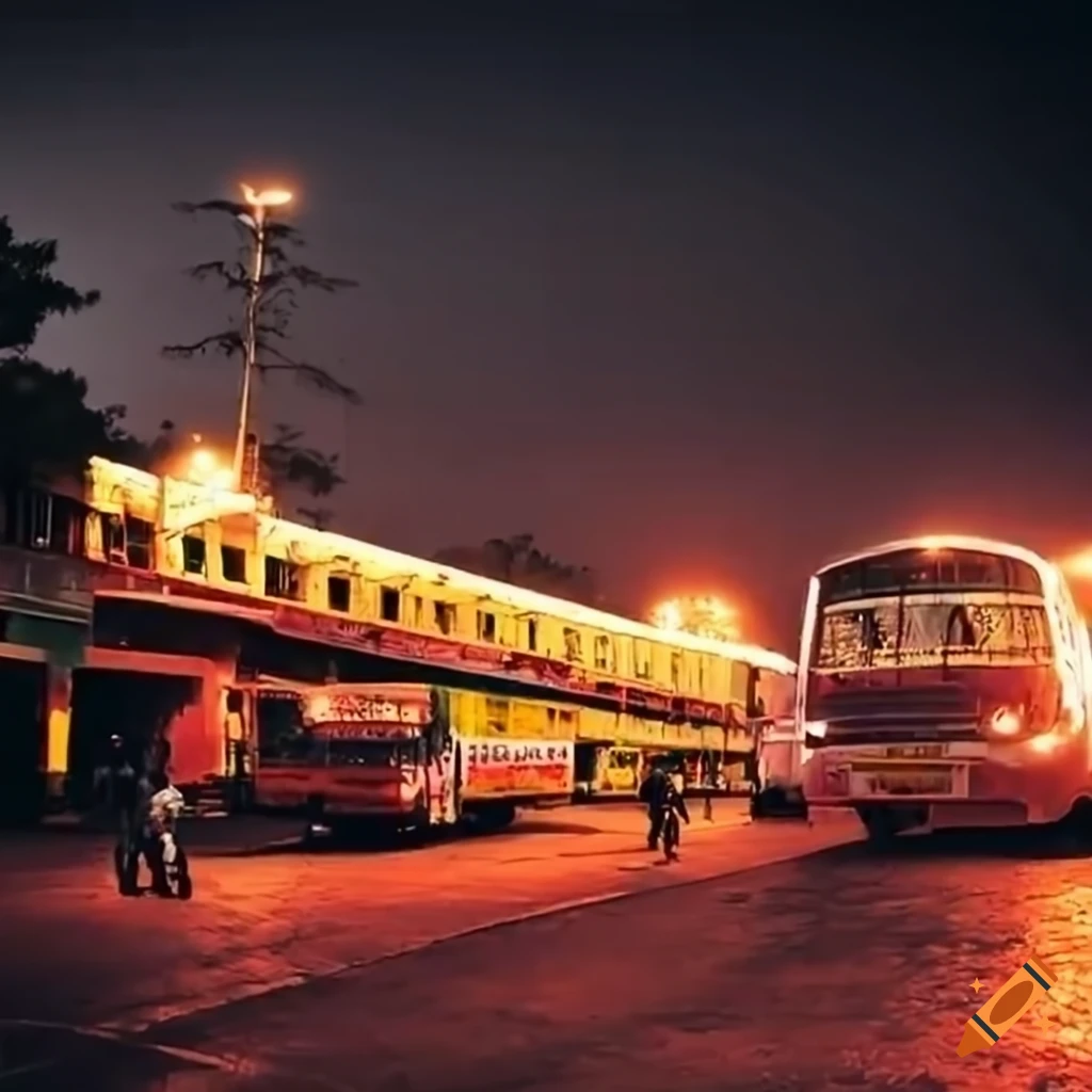 Kerala bus stand on Craiyon