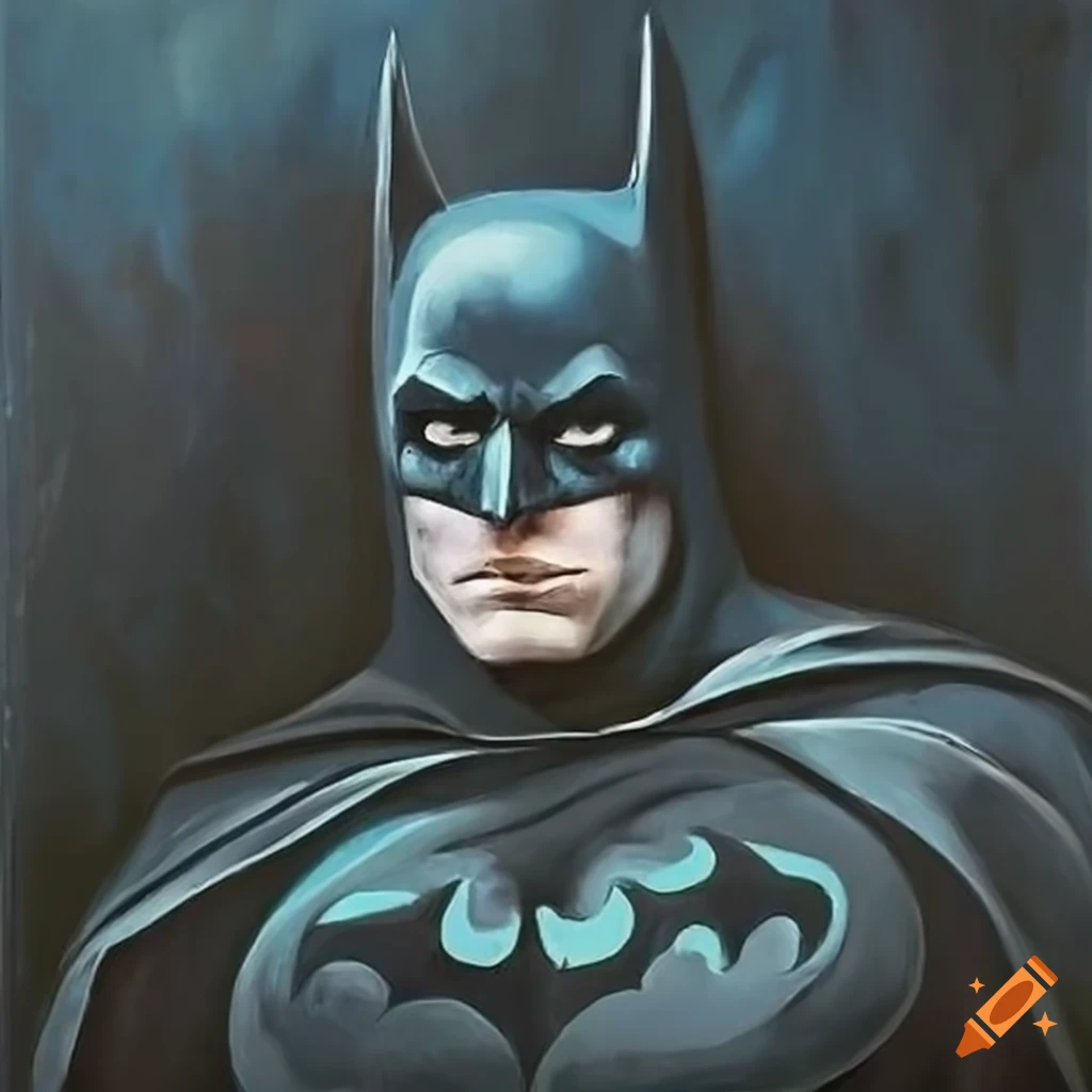 Picasso's painting of Batman on Craiyon