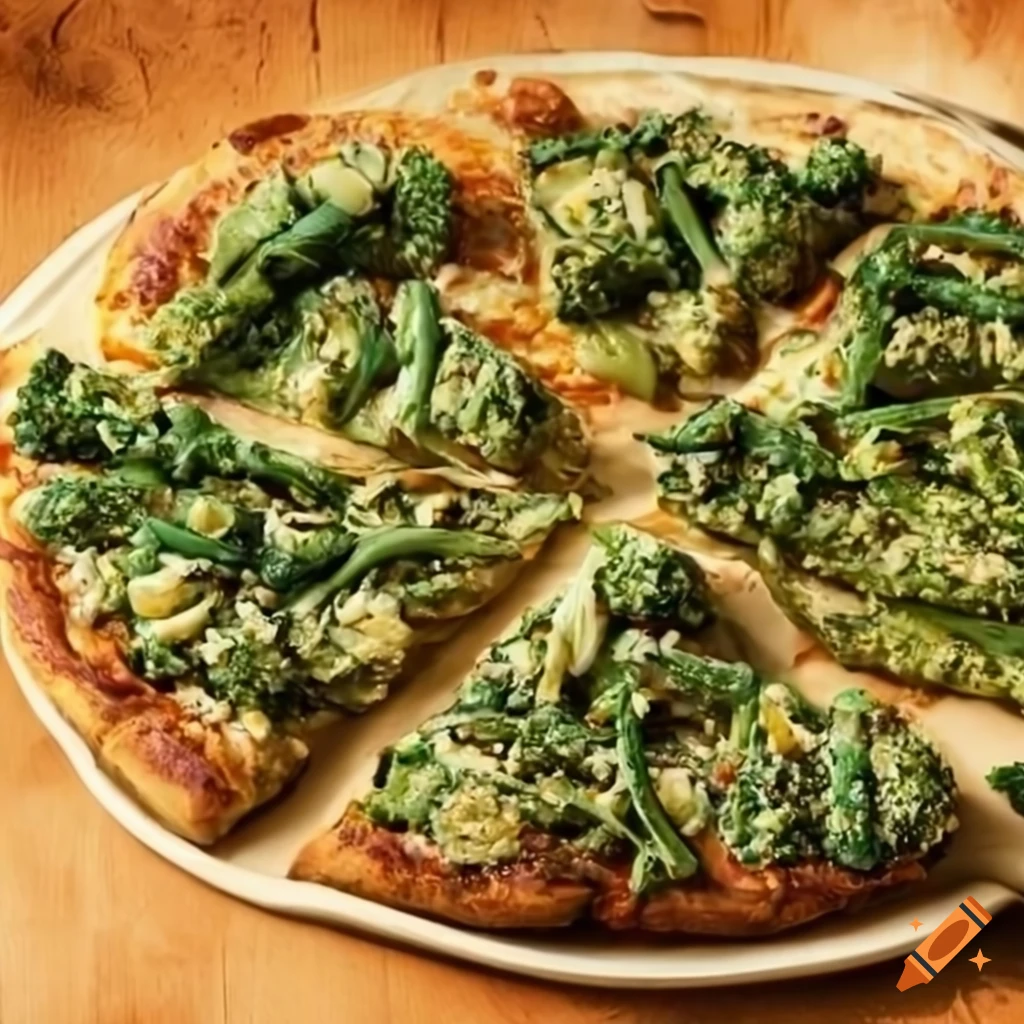 Green bean and broccoli pizza on Craiyon
