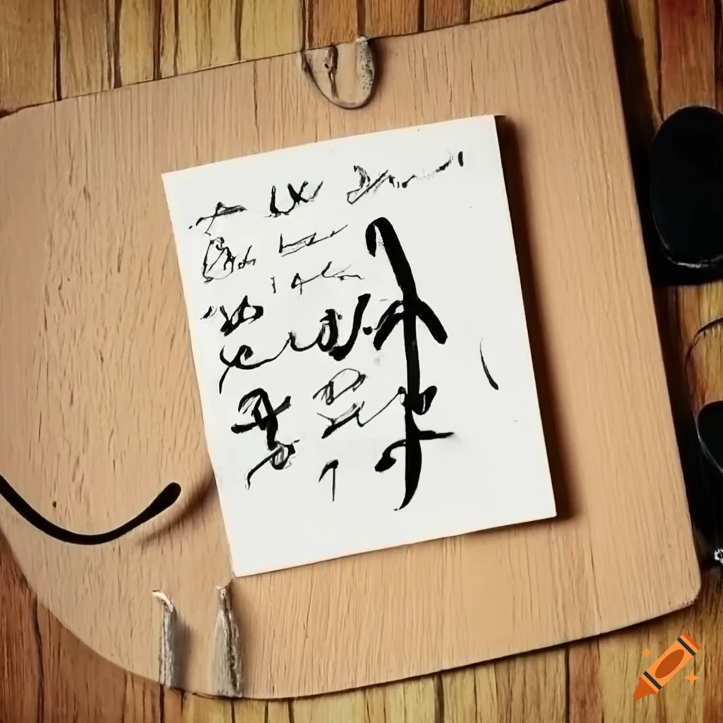 Cat practicing calligraphy on Craiyon