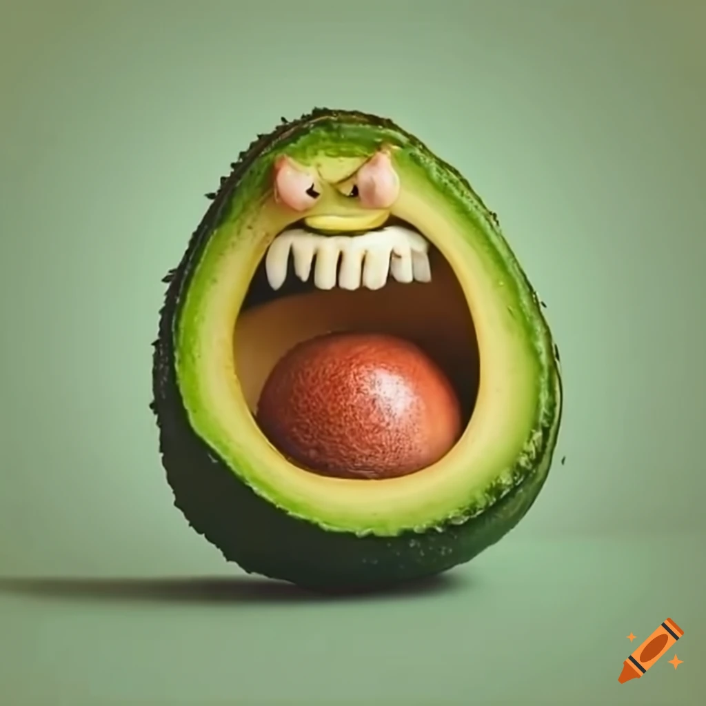 Angry avocado on Craiyon
