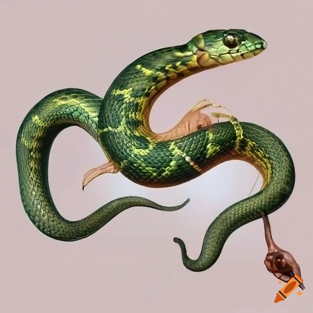 Snake with legs on Craiyon