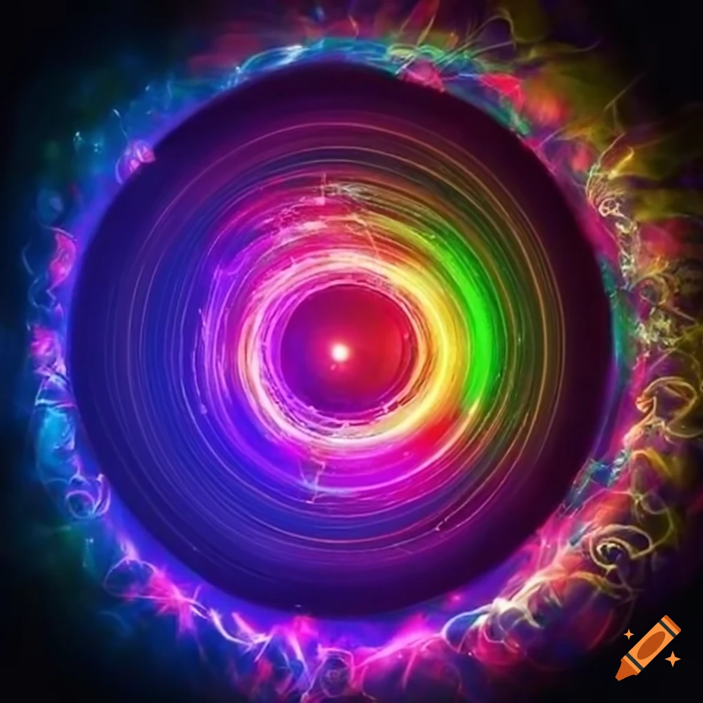 Glowing mystical orb emitting vibrant energy and colorful sparks on Craiyon