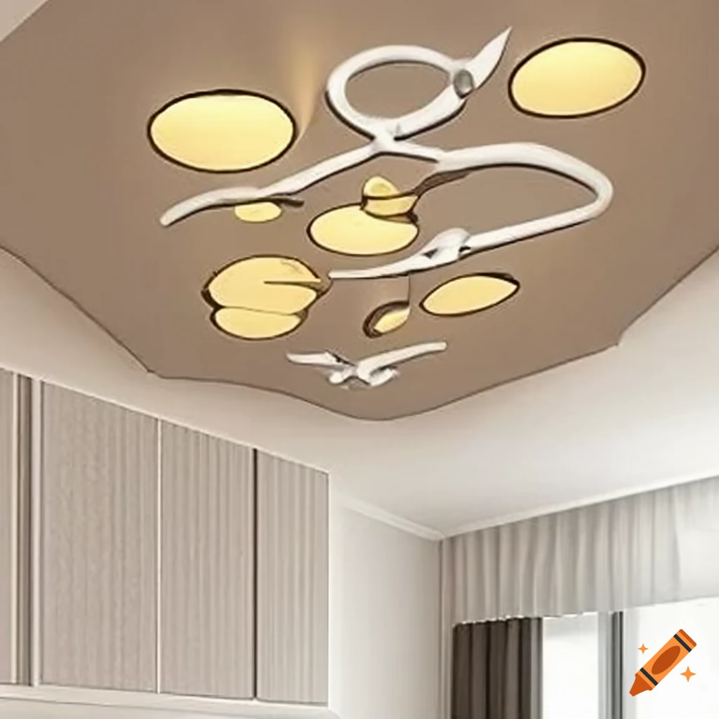 Unique ceiling light design with a modern and elegant artistic touch on ...