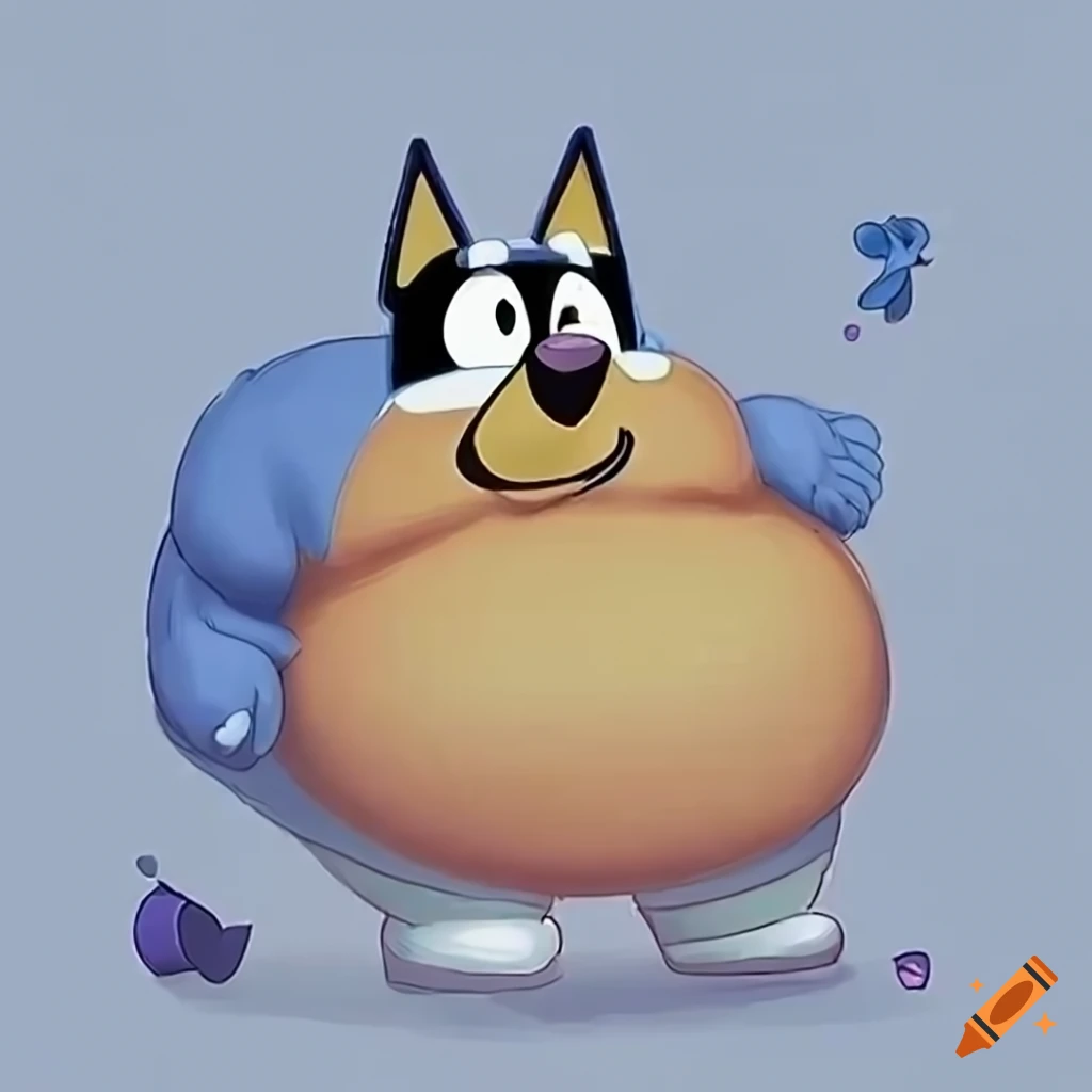 Cartoon character named bluey on Craiyon