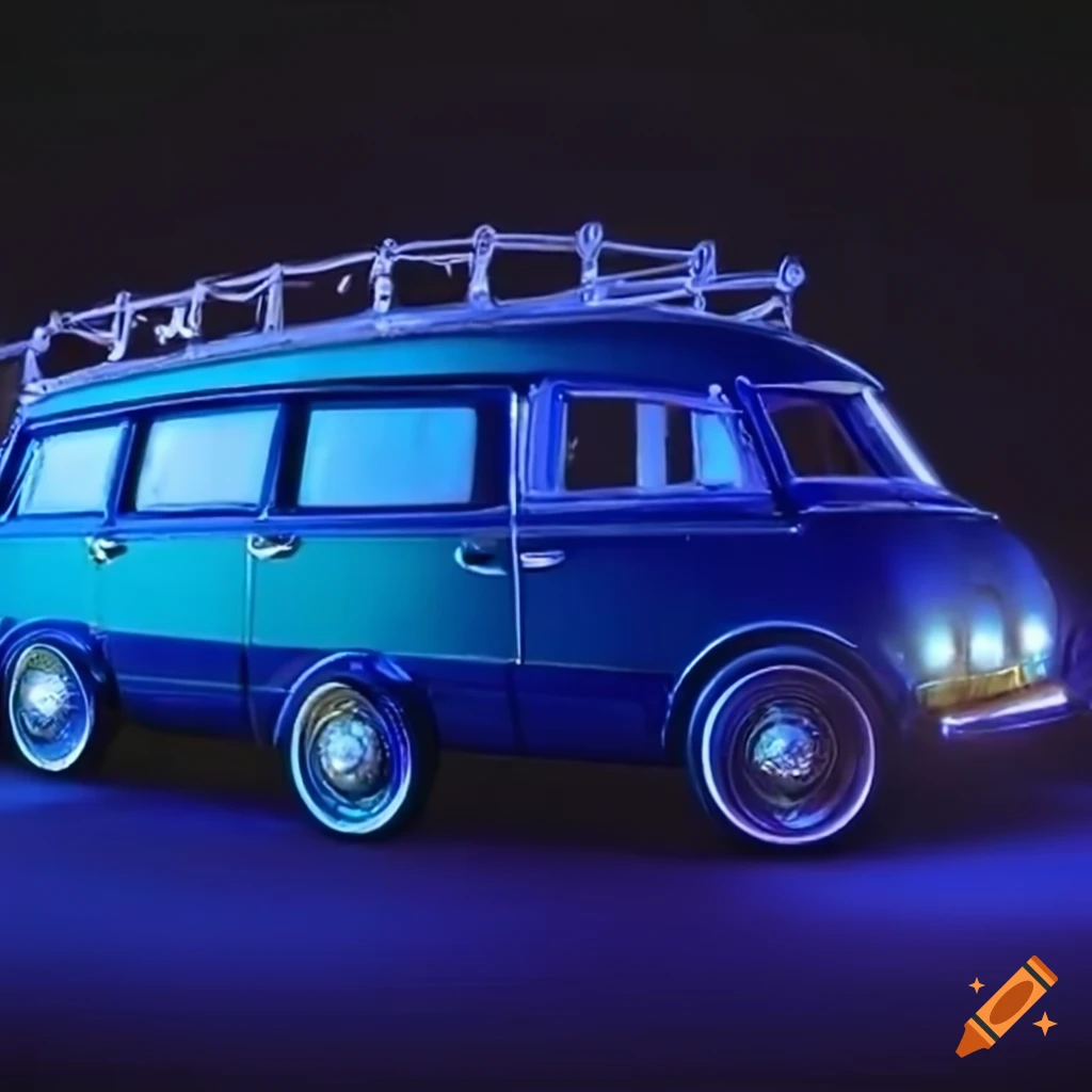 Blue wagon party with beer and champagne on Craiyon