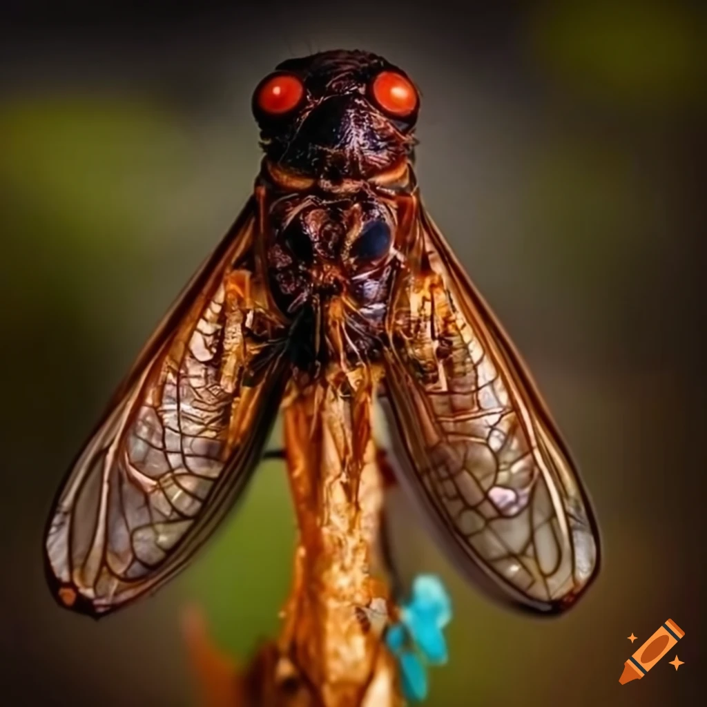 Pack of dried cicadas with colorful label on Craiyon
