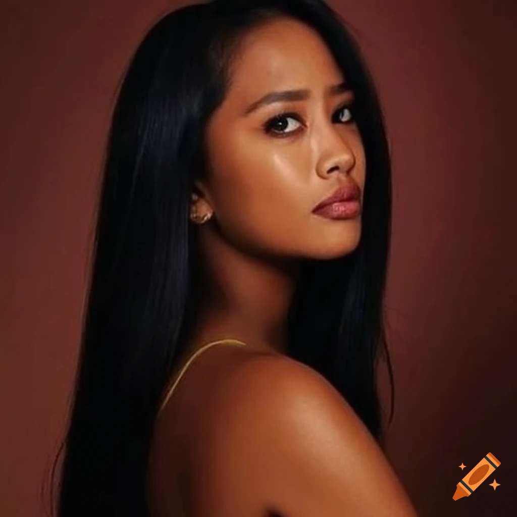 Hyperrealistic portrait of a filipina woman with unique facial features on Craiyon