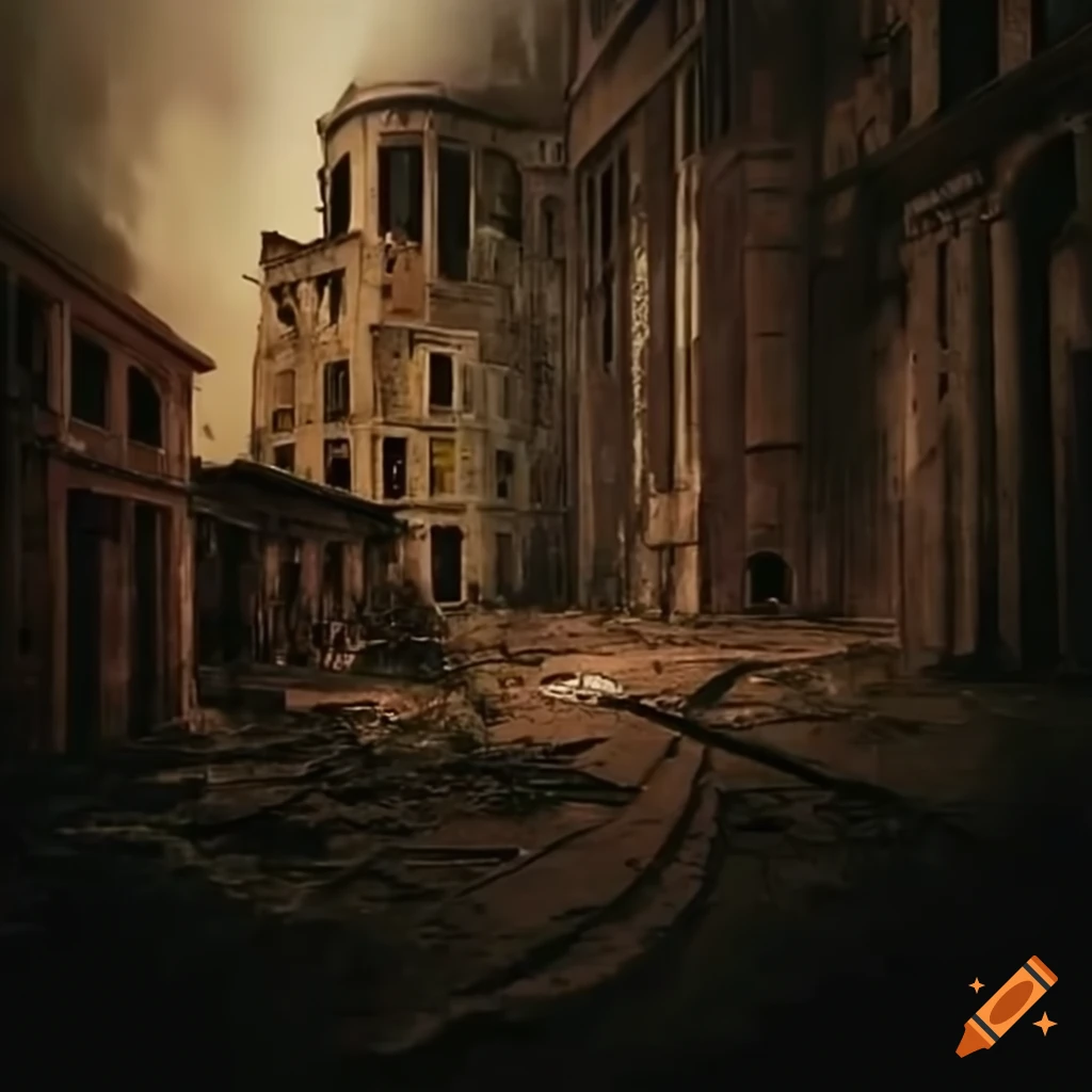 Abandoned city on Craiyon