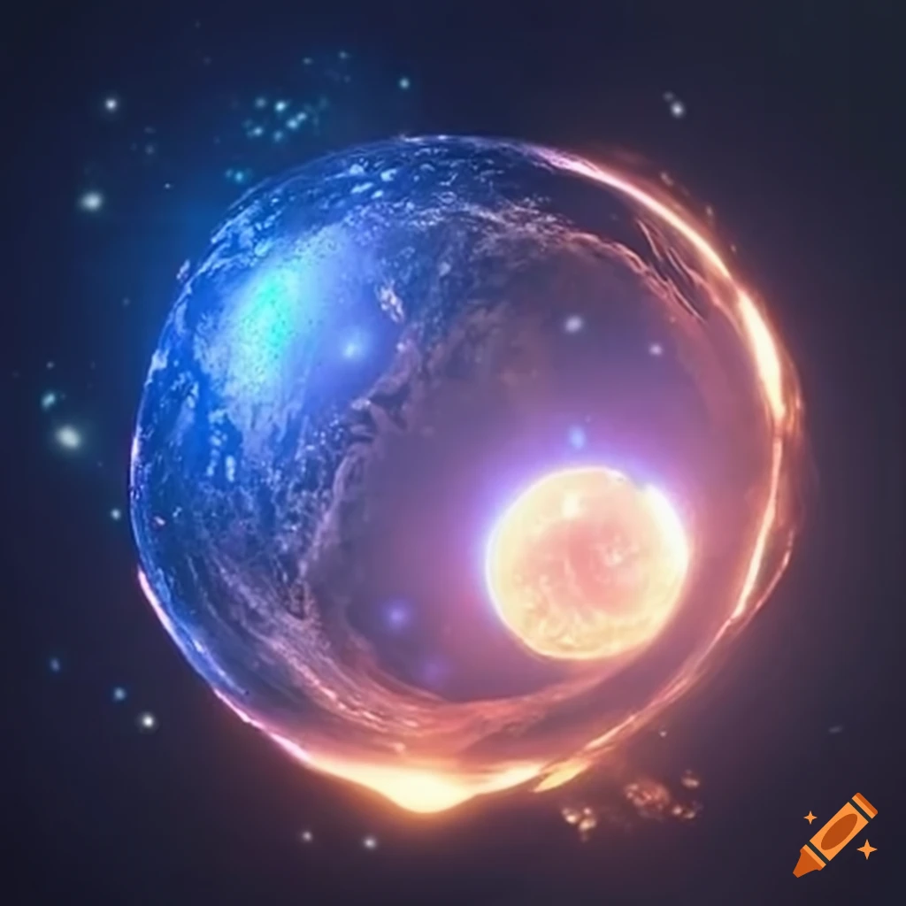 Glowing celestial orb radiating energy and vitality on Craiyon