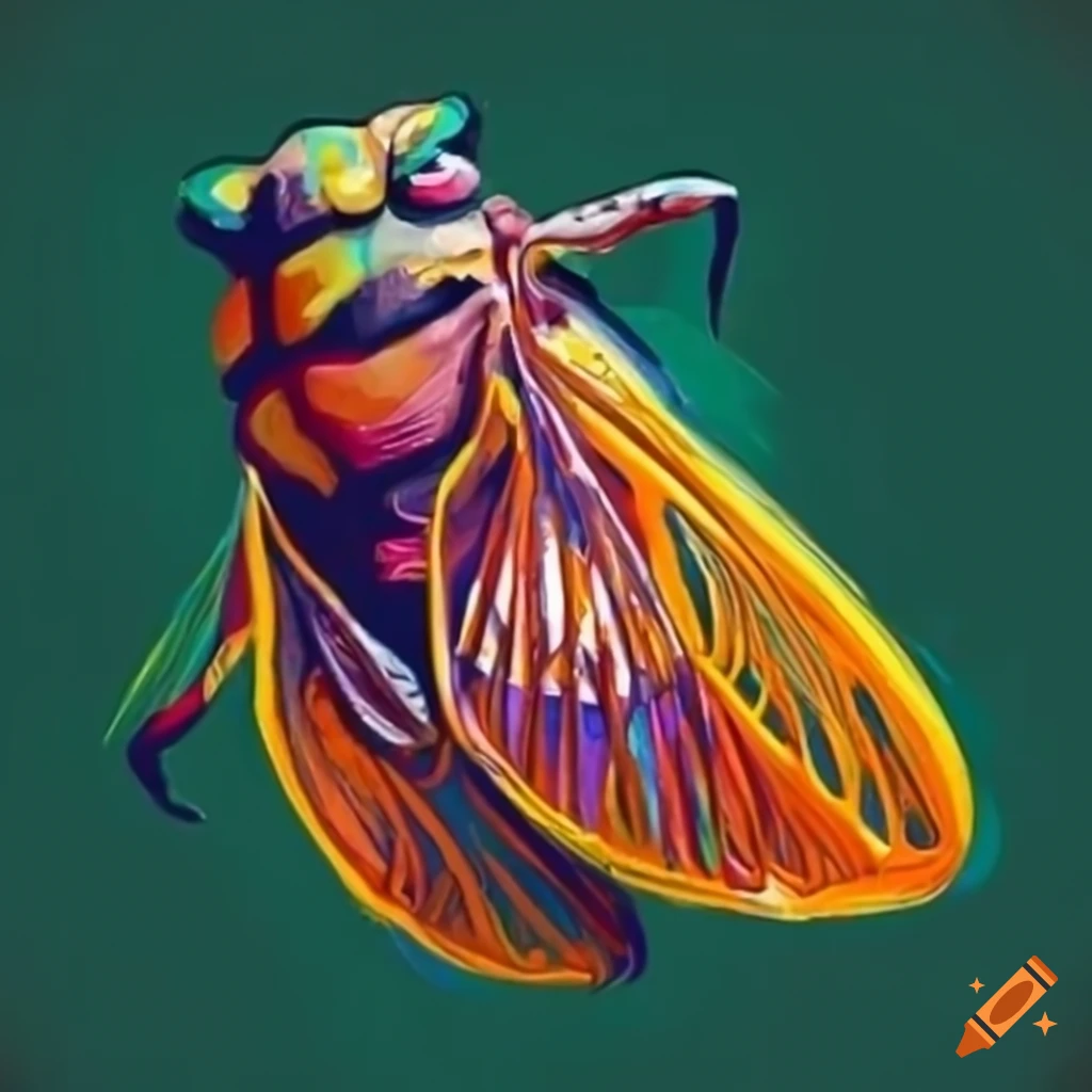Colorful close-up texture of packaged cicada snacks advertisement on ...