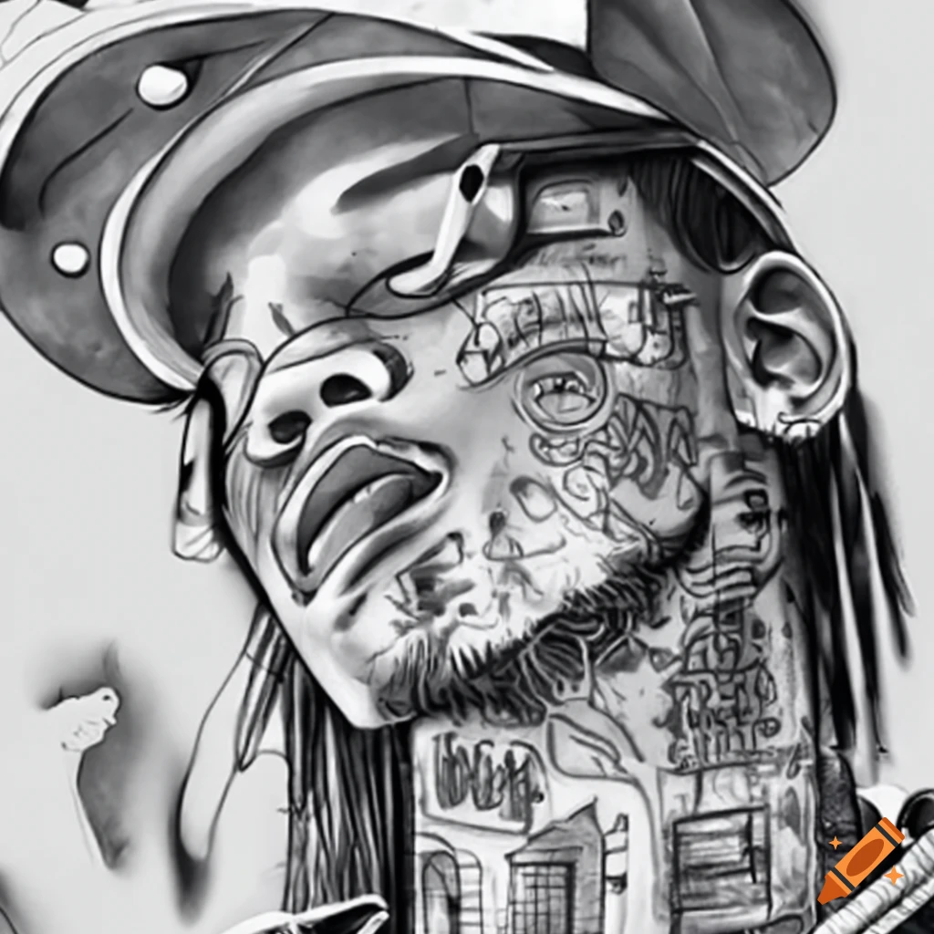 Graffiti design t-shirt for kids street wear with hip hop vibe on Craiyon