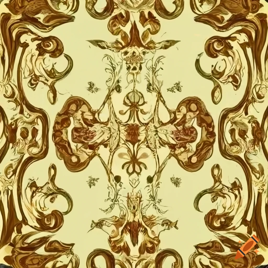 Art nouveau vine pattern on Craiyon