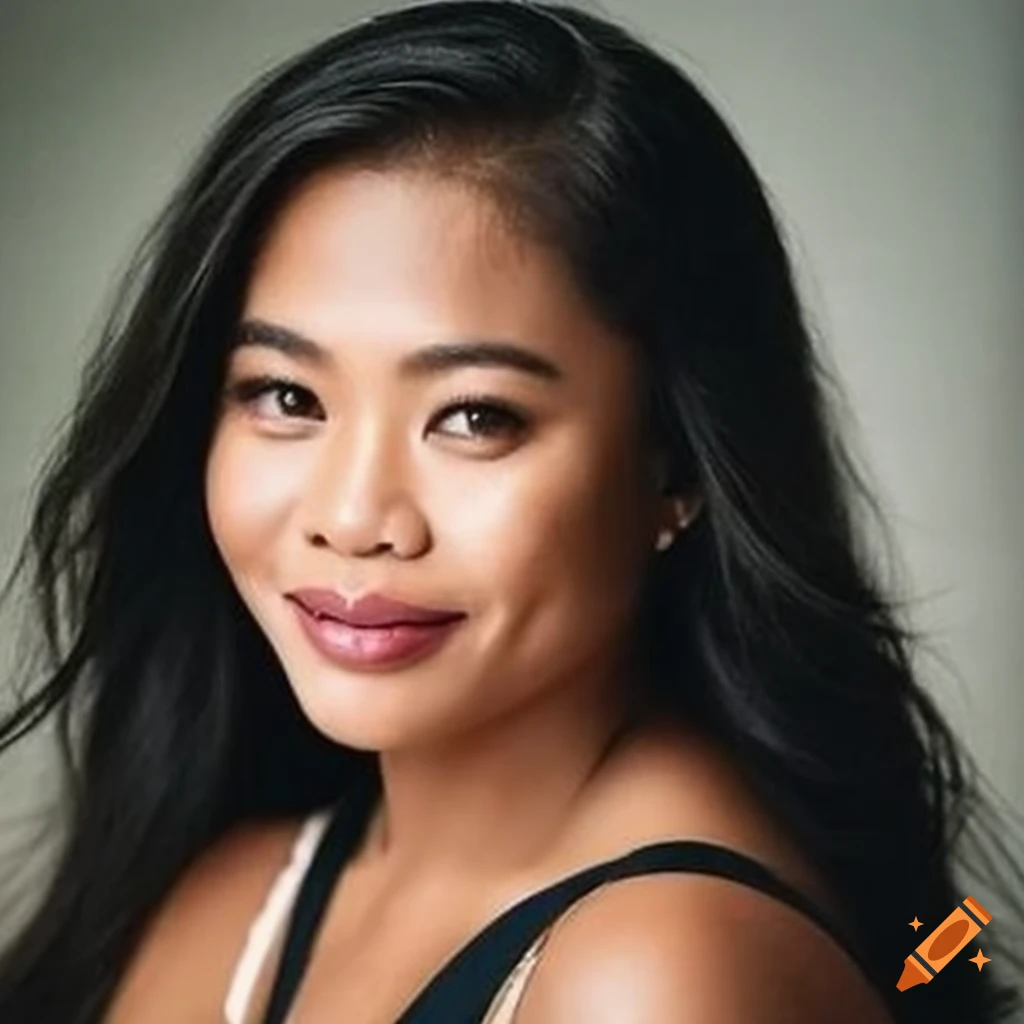 Portrait of a filipina woman with unique facial features on Craiyon