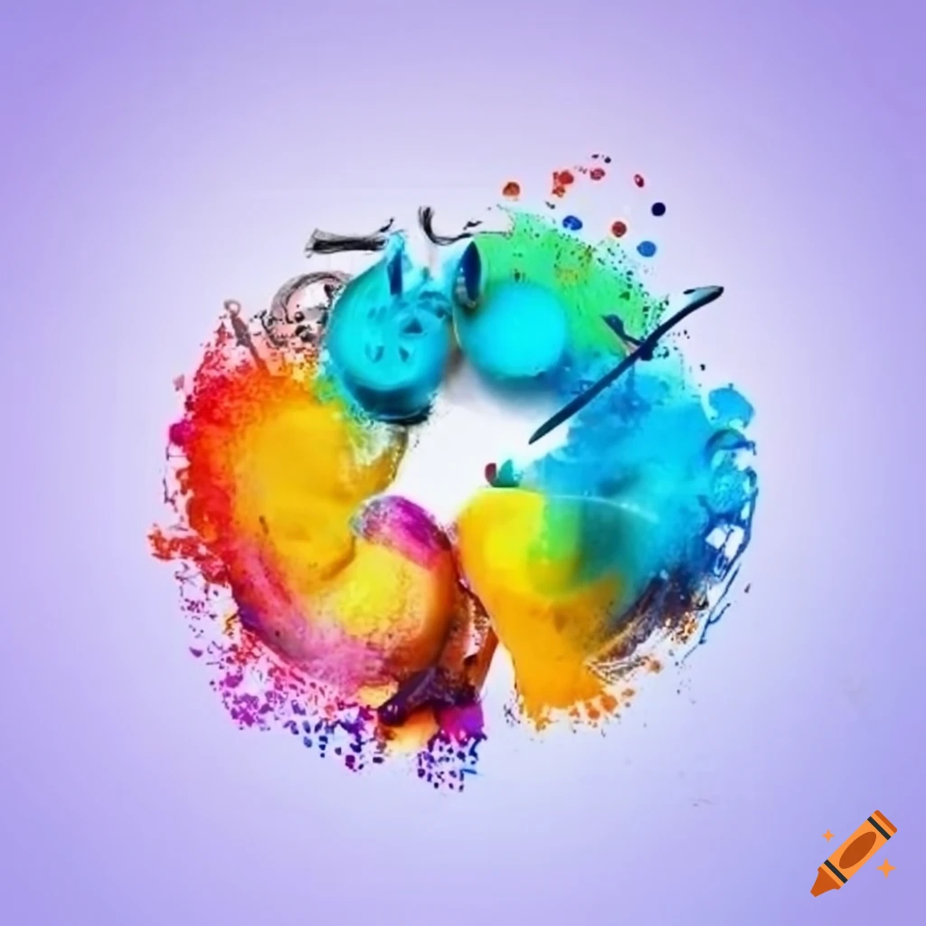 Infographic illustration depicting creativity in the workplace on Craiyon