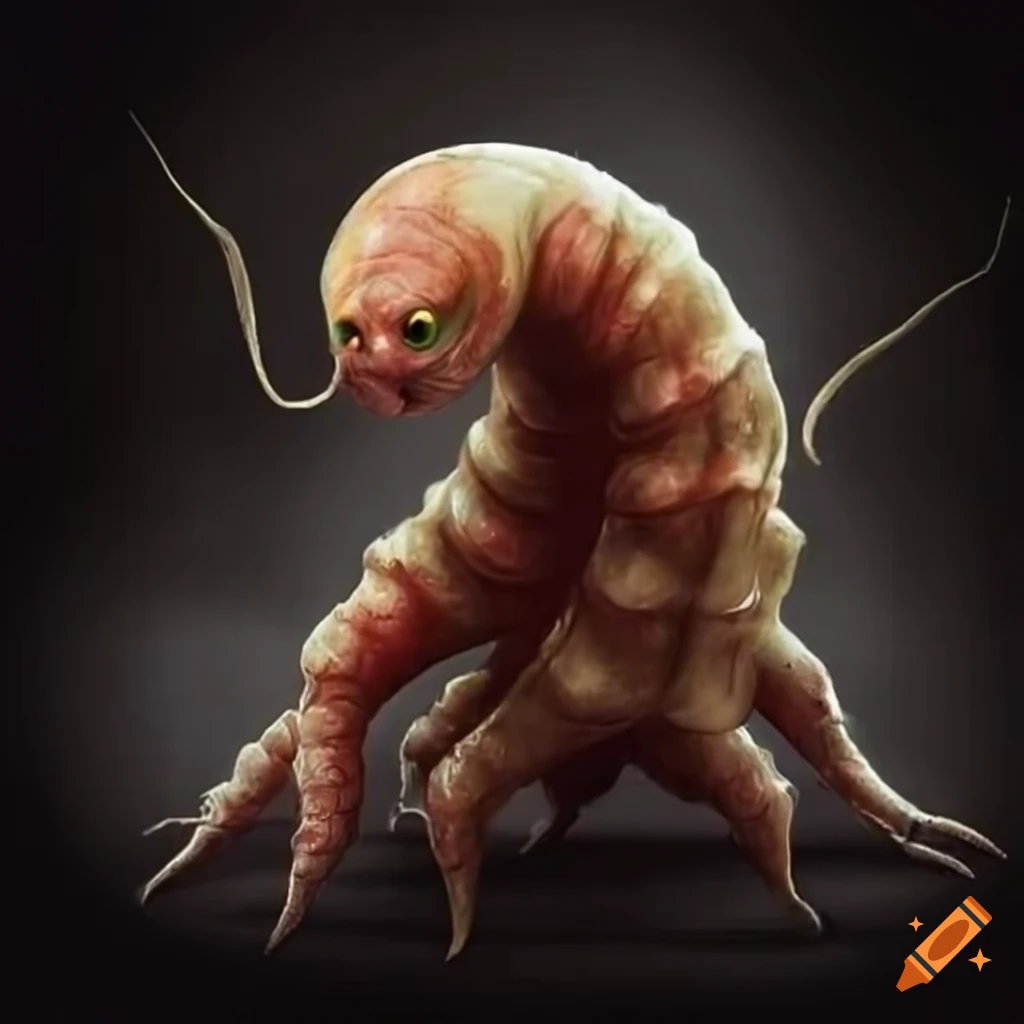 Alien animal - cthulhu larva, a disgusting bottom-dwelling vertebrate ...