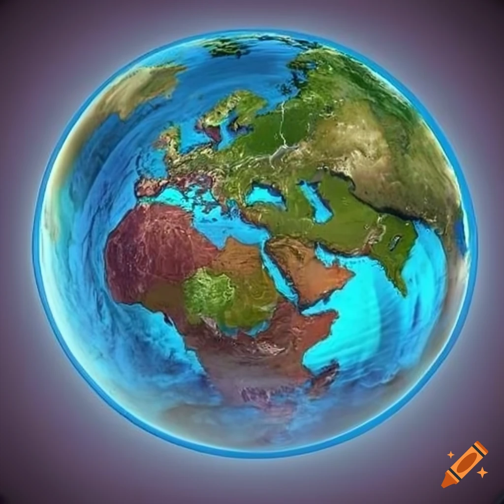 Map of earth on Craiyon