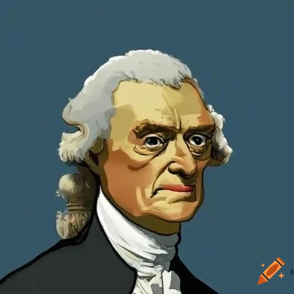 Thomas Jefferson in the style of Pepe meme on Craiyon