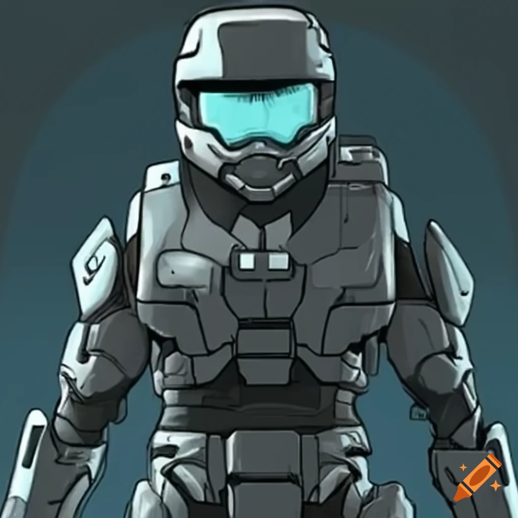 Halo soldier holding a shotgun on Craiyon