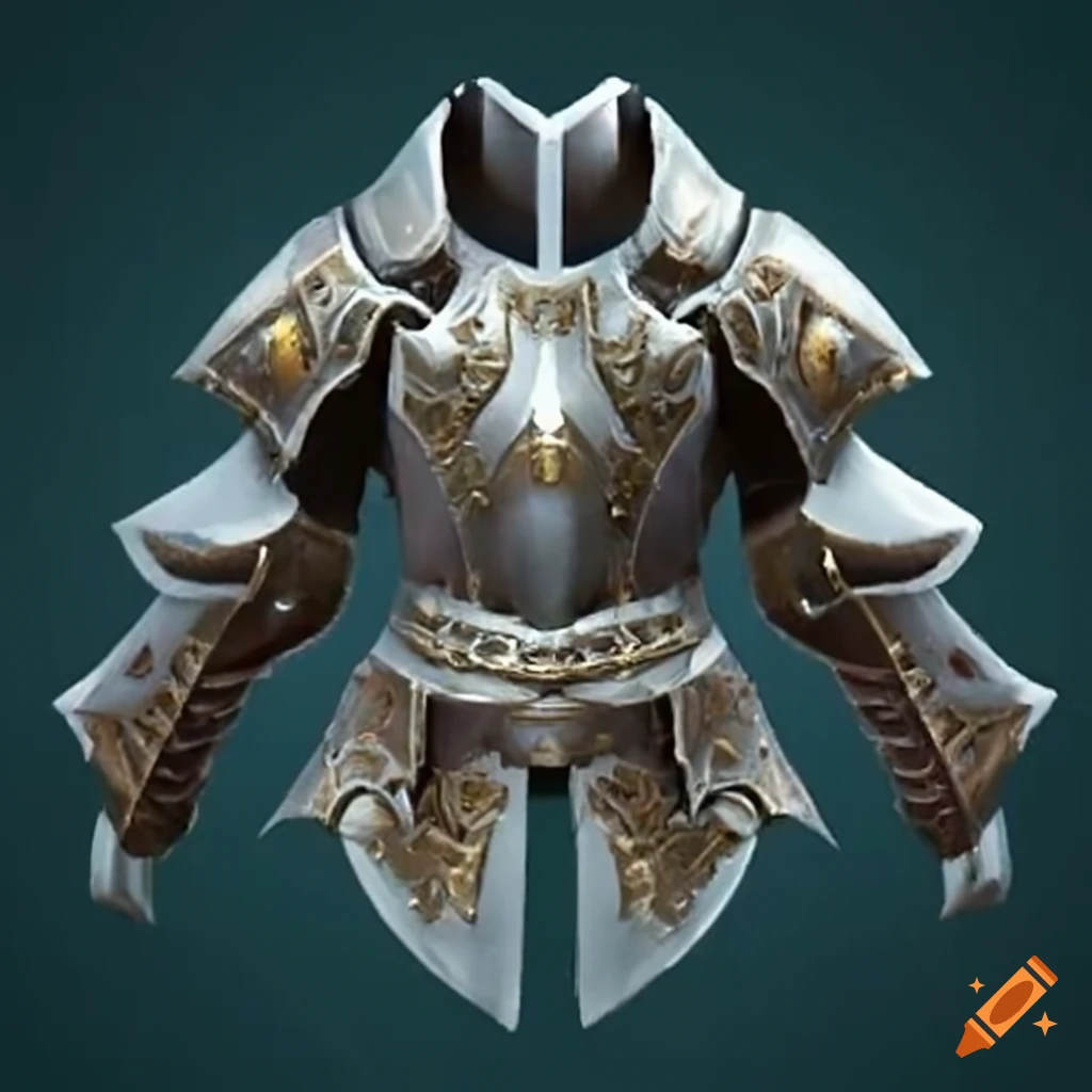 Front view of transcendent magic armor on Craiyon