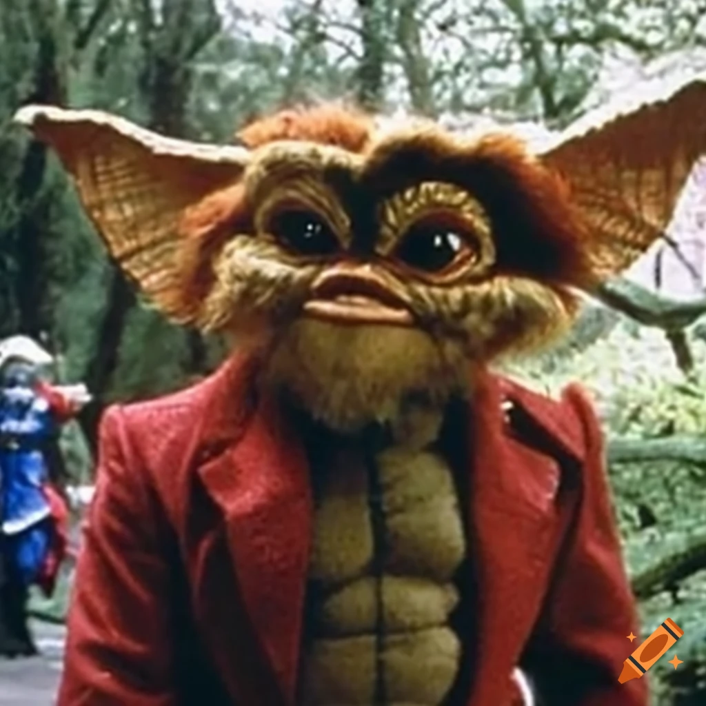 1980s doctor who scene with gremlins on Craiyon