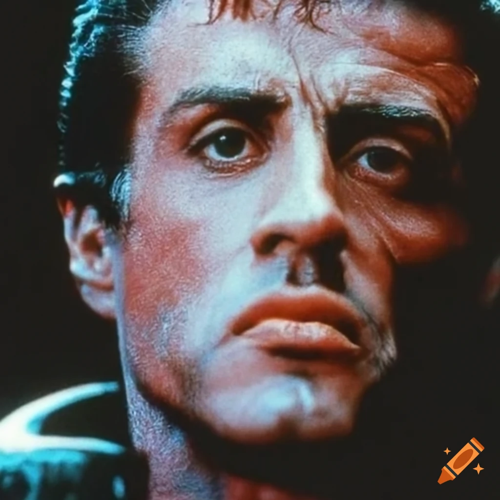Sylvester stallone as terminator in 1984 on Craiyon