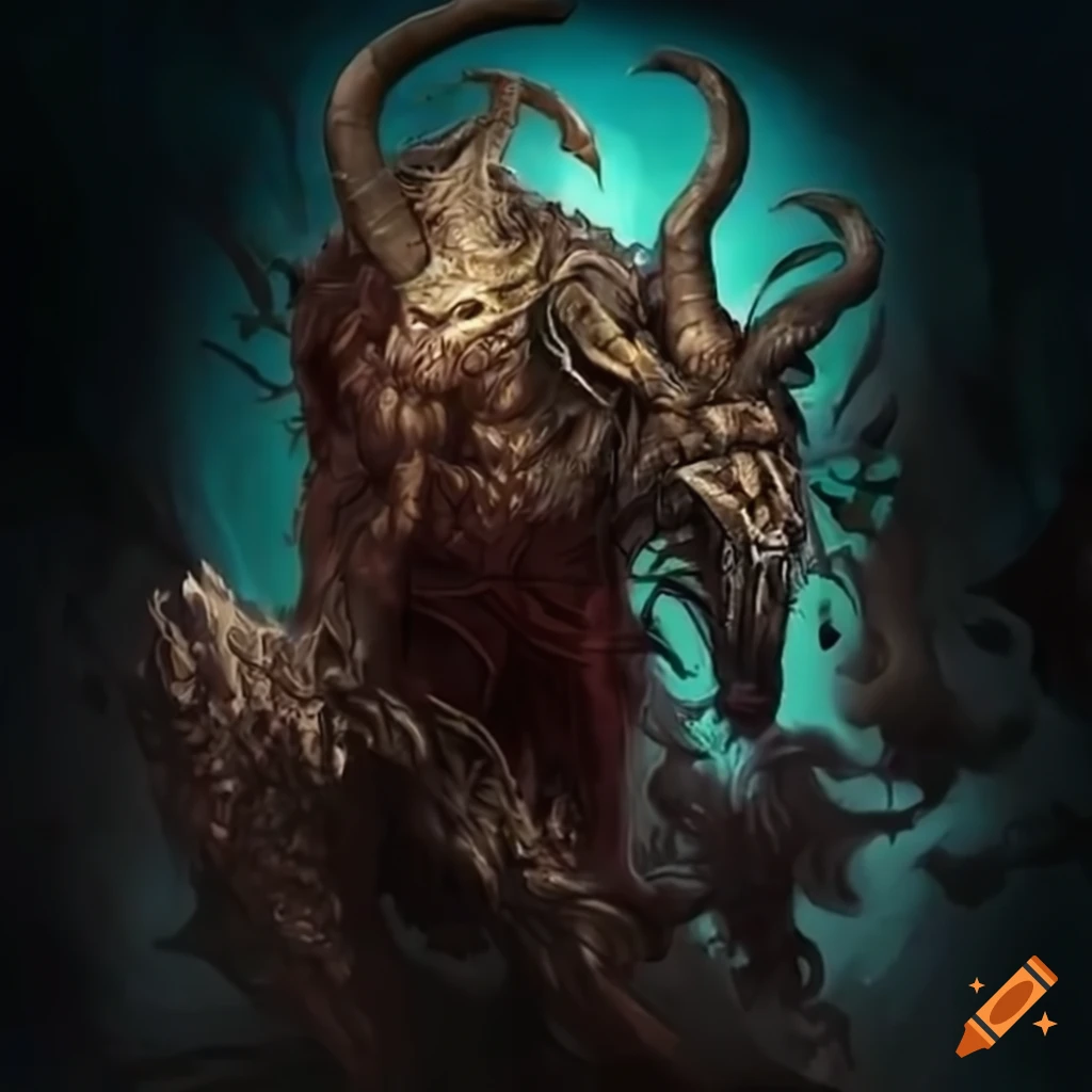 Large undead goat in a rage on Craiyon