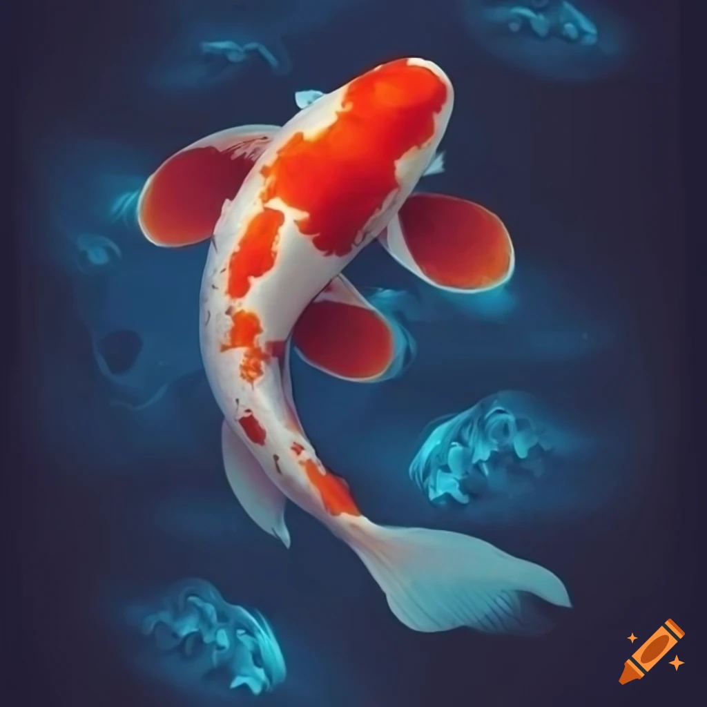 Koi tablet background on Craiyon