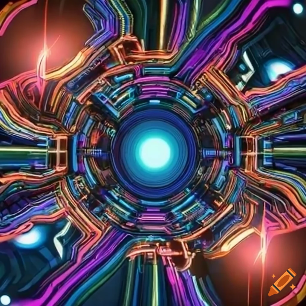 Futuristic warp drive technology concept on Craiyon