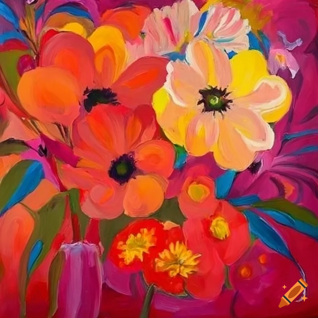 Painting of flowers by matthew wong on Craiyon