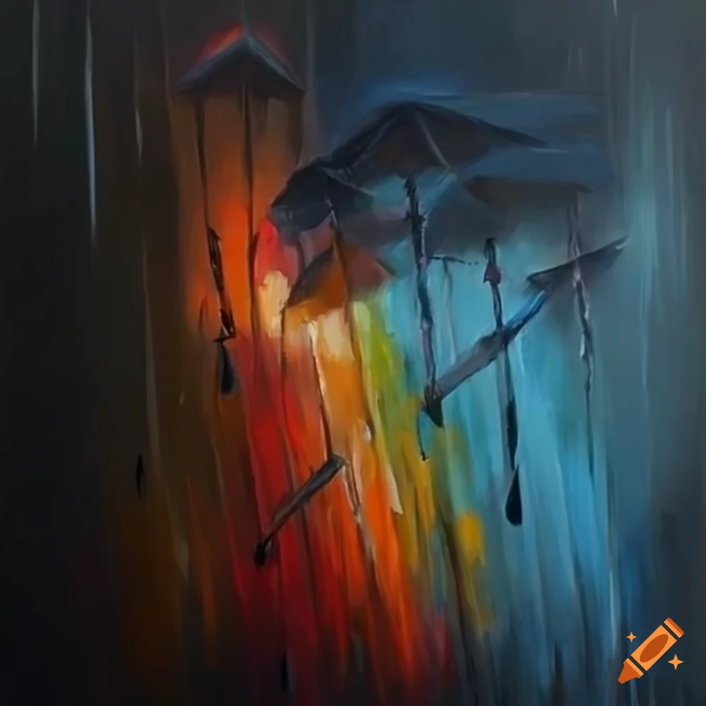 Realistic oil painting of multiple arrows in an arrow storm on Craiyon