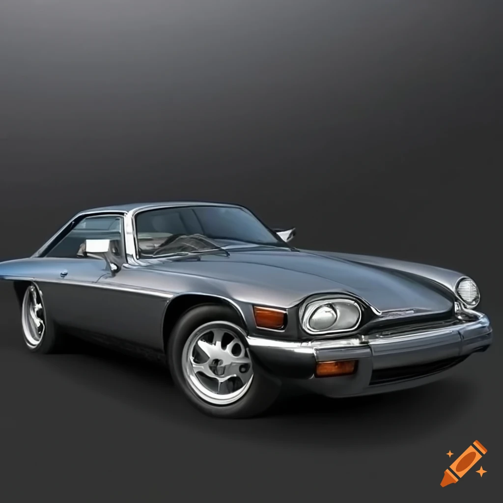 Jaguar xjs in dark grey metallic color on Craiyon