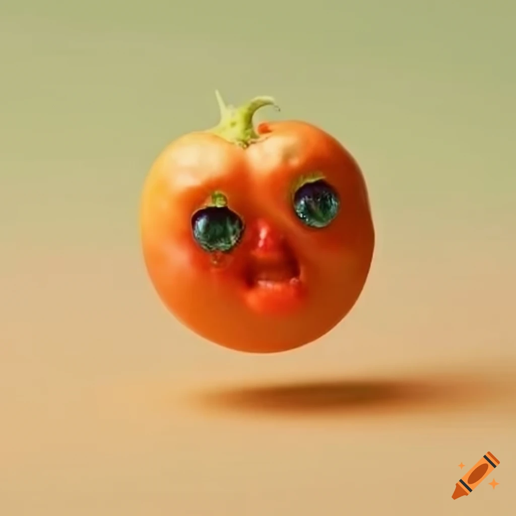 Vegetable with a face on Craiyon