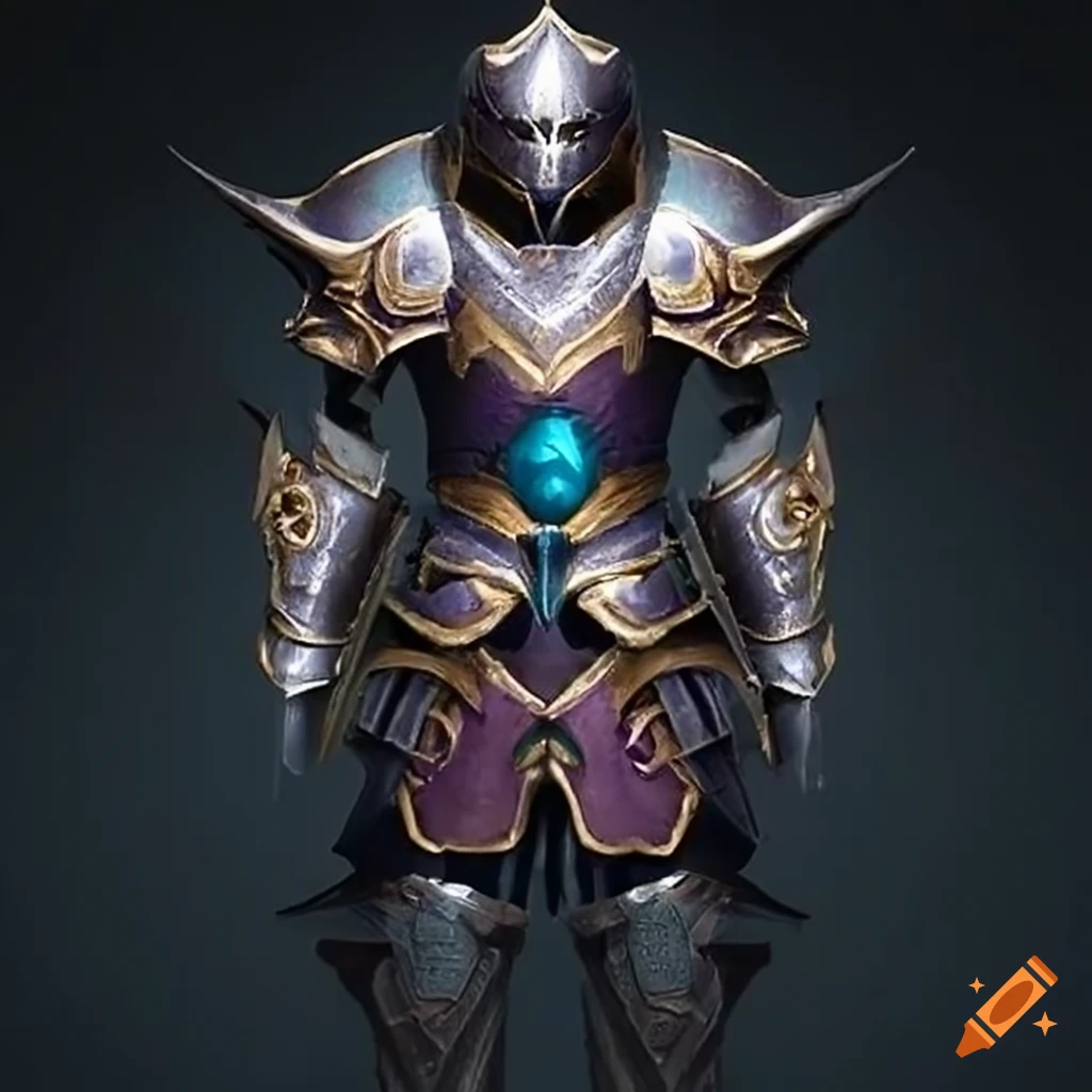 Adorned magic armor facing forward on Craiyon