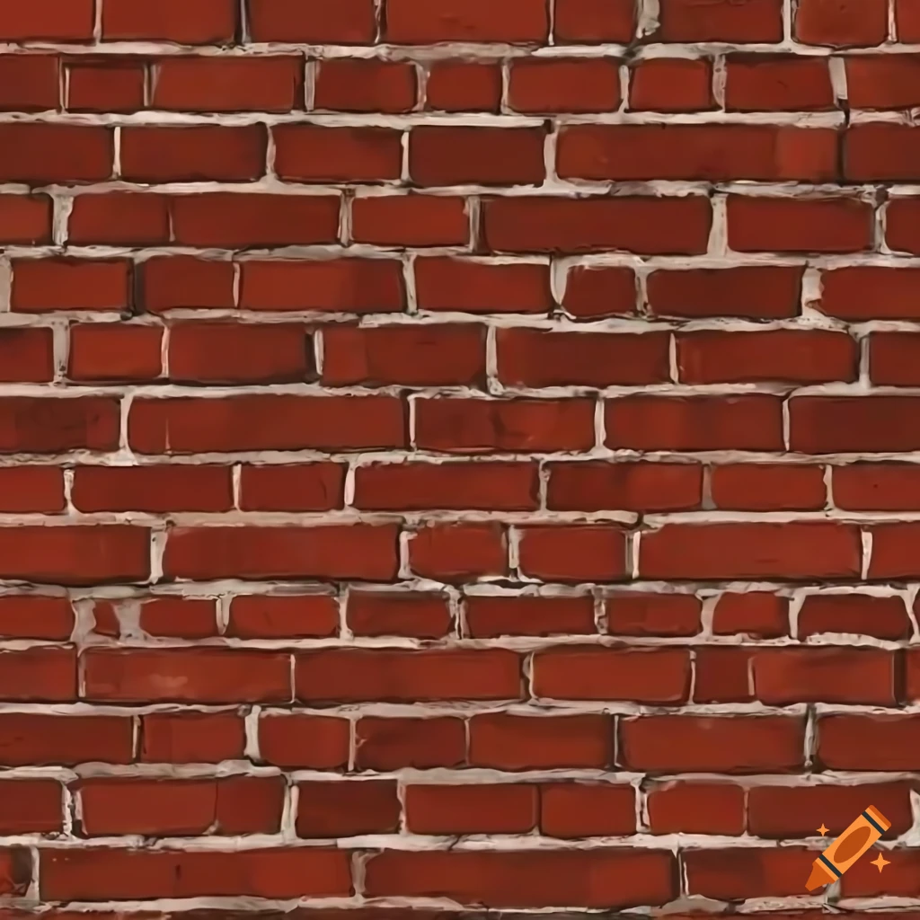 Seamless old red brick fireplace texture on Craiyon