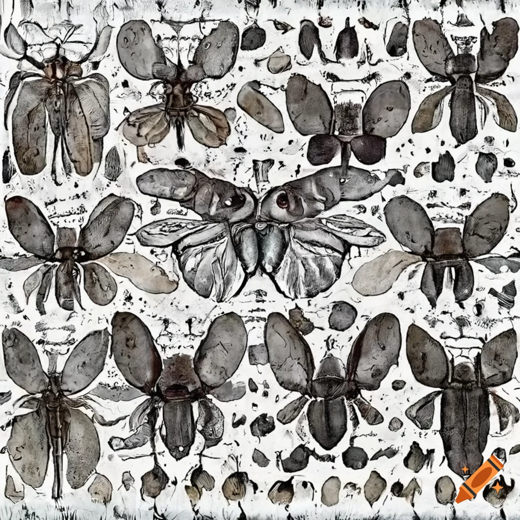 Detailed scientific chart of cicada life stages on Craiyon
