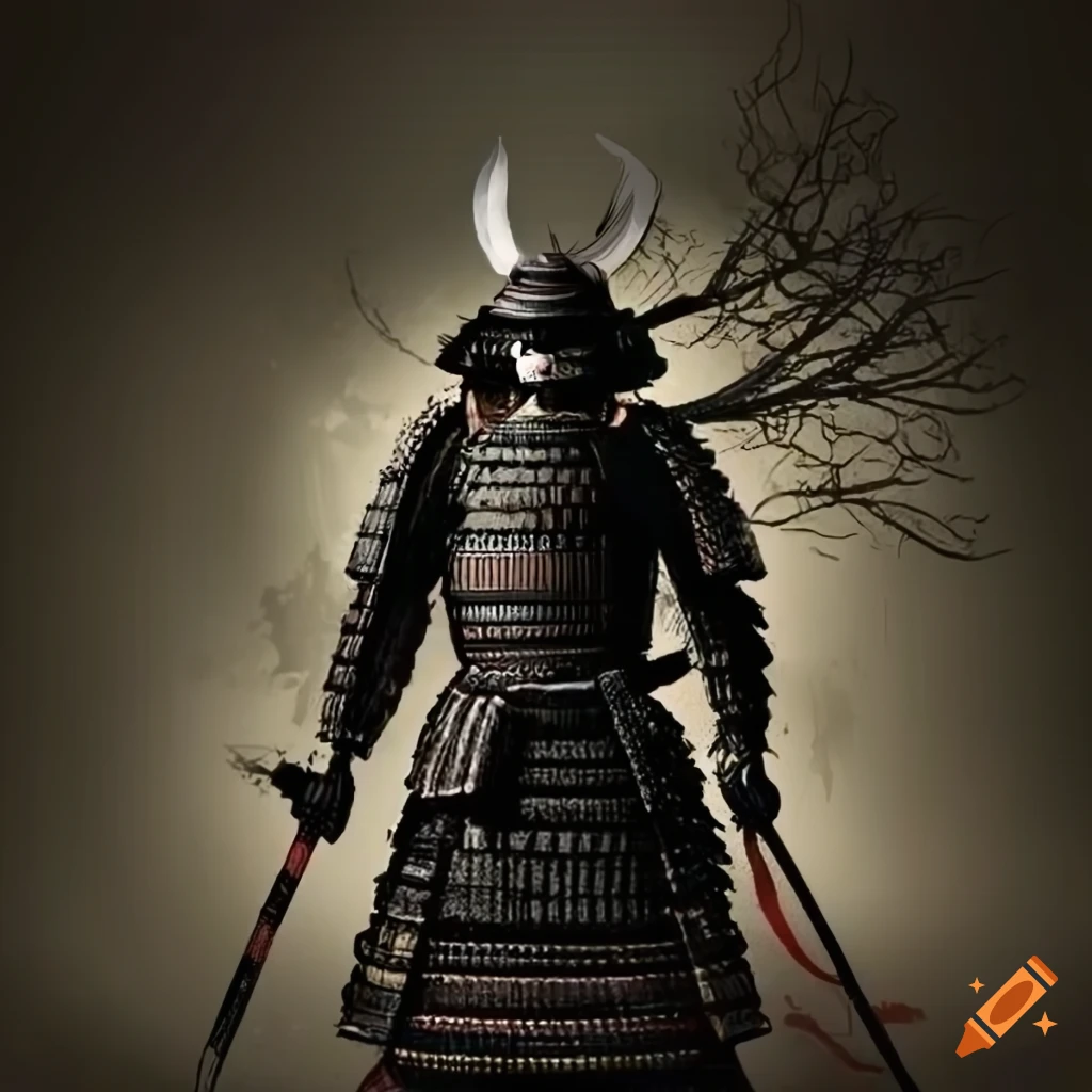 Samurai ronin engaged in battle on Craiyon