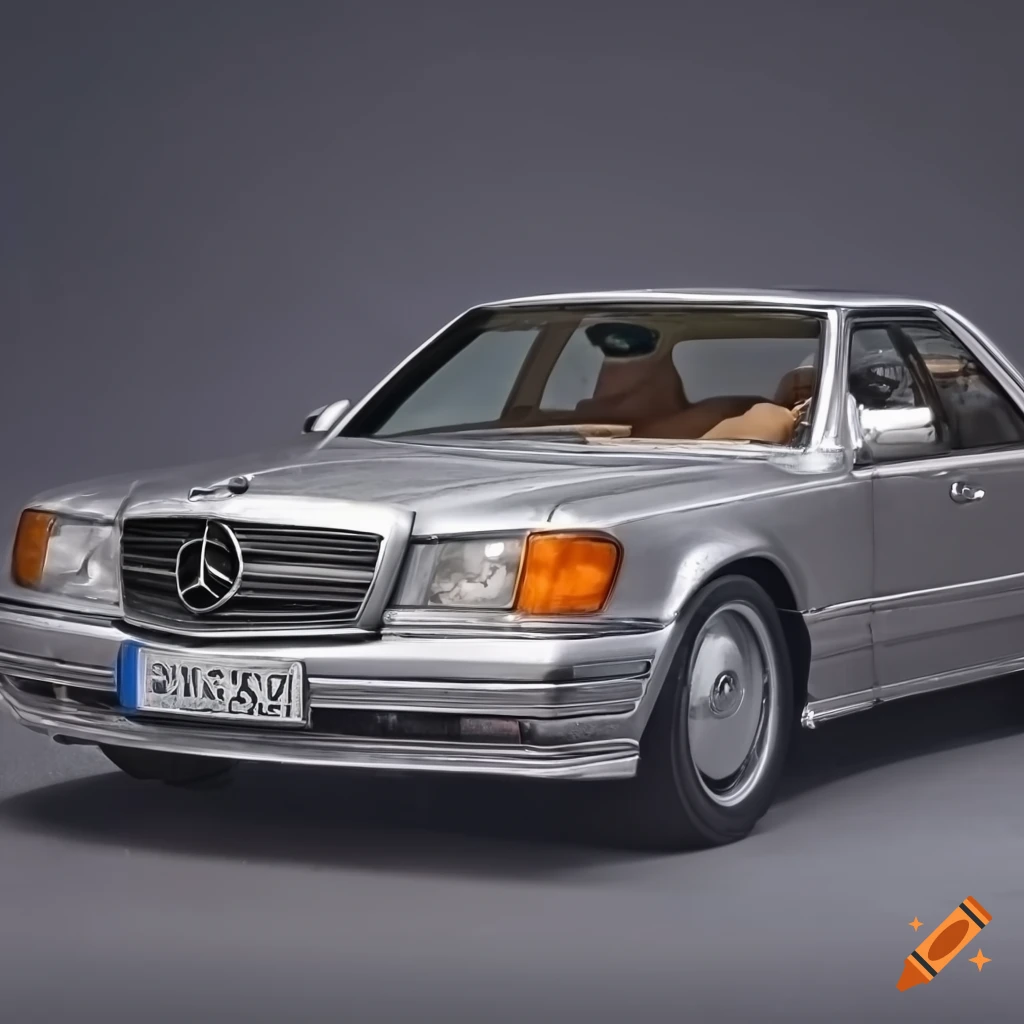 Mercedes w126 sec in silver on Craiyon