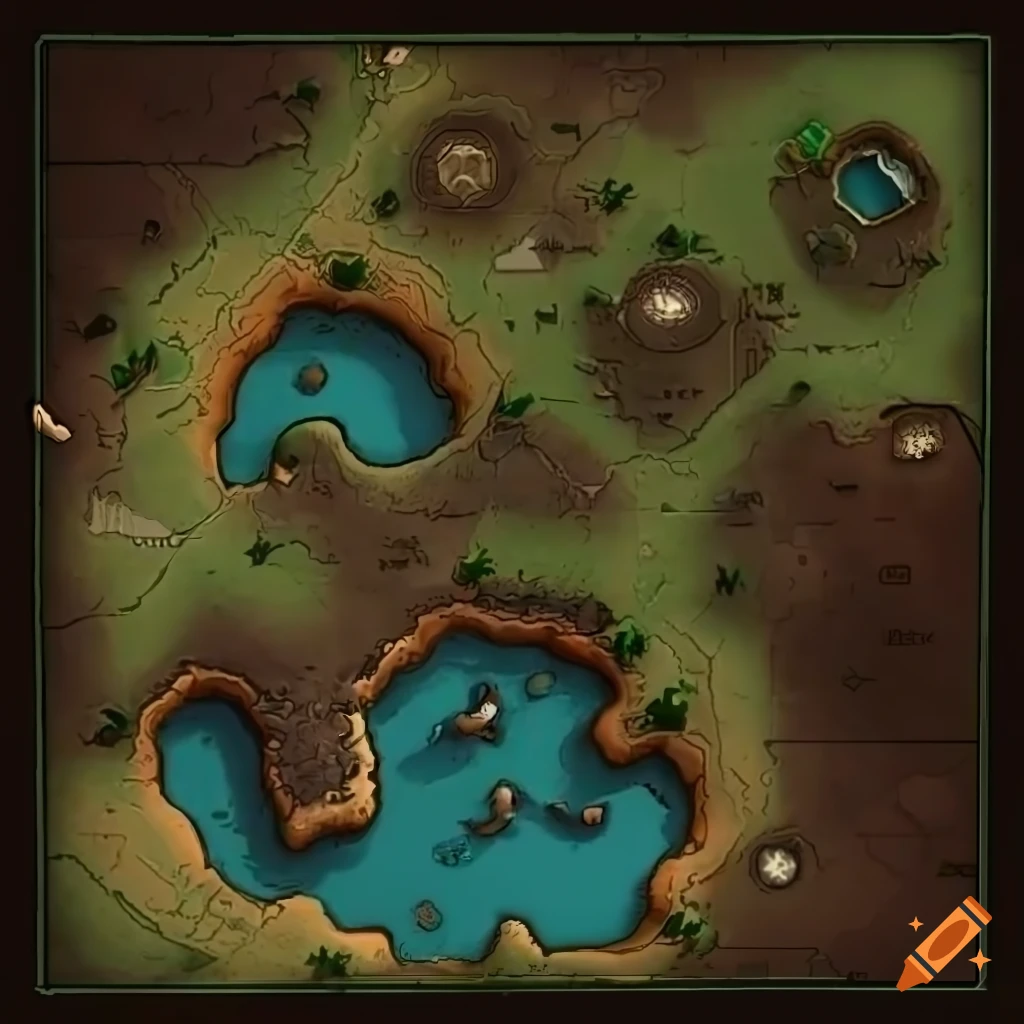 Top-down path map on Craiyon