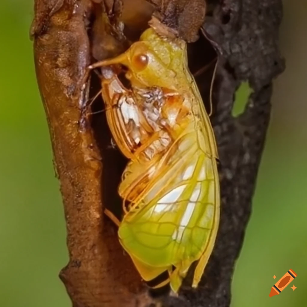 Cicada pupa on Craiyon