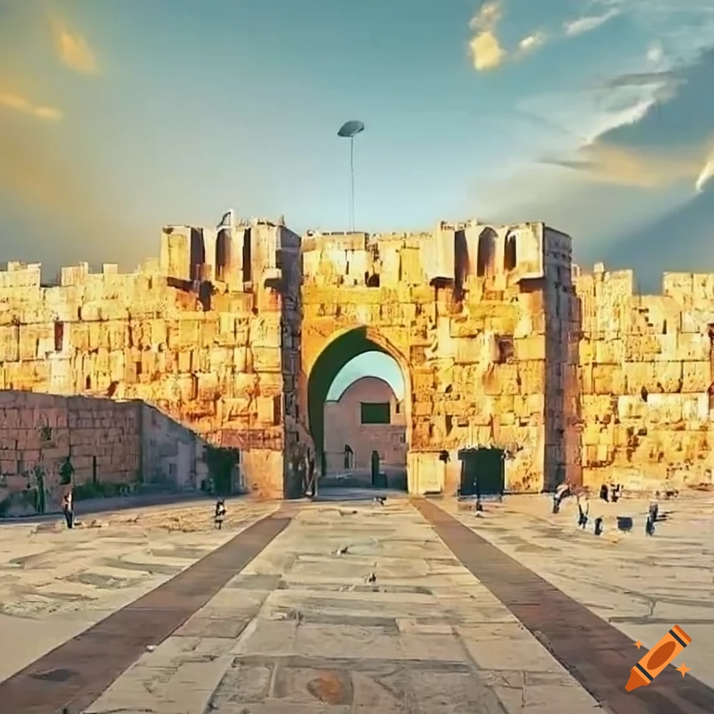 Outside view of the golden gate in jerusalem on Craiyon